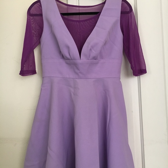 Dresses | New Purple Dress With Lace See Through | Poshmark